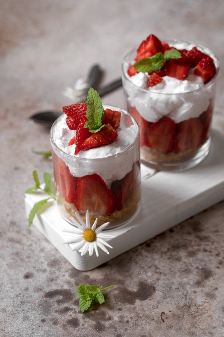 Verrines vegan façon fraisier - Healthy Alie