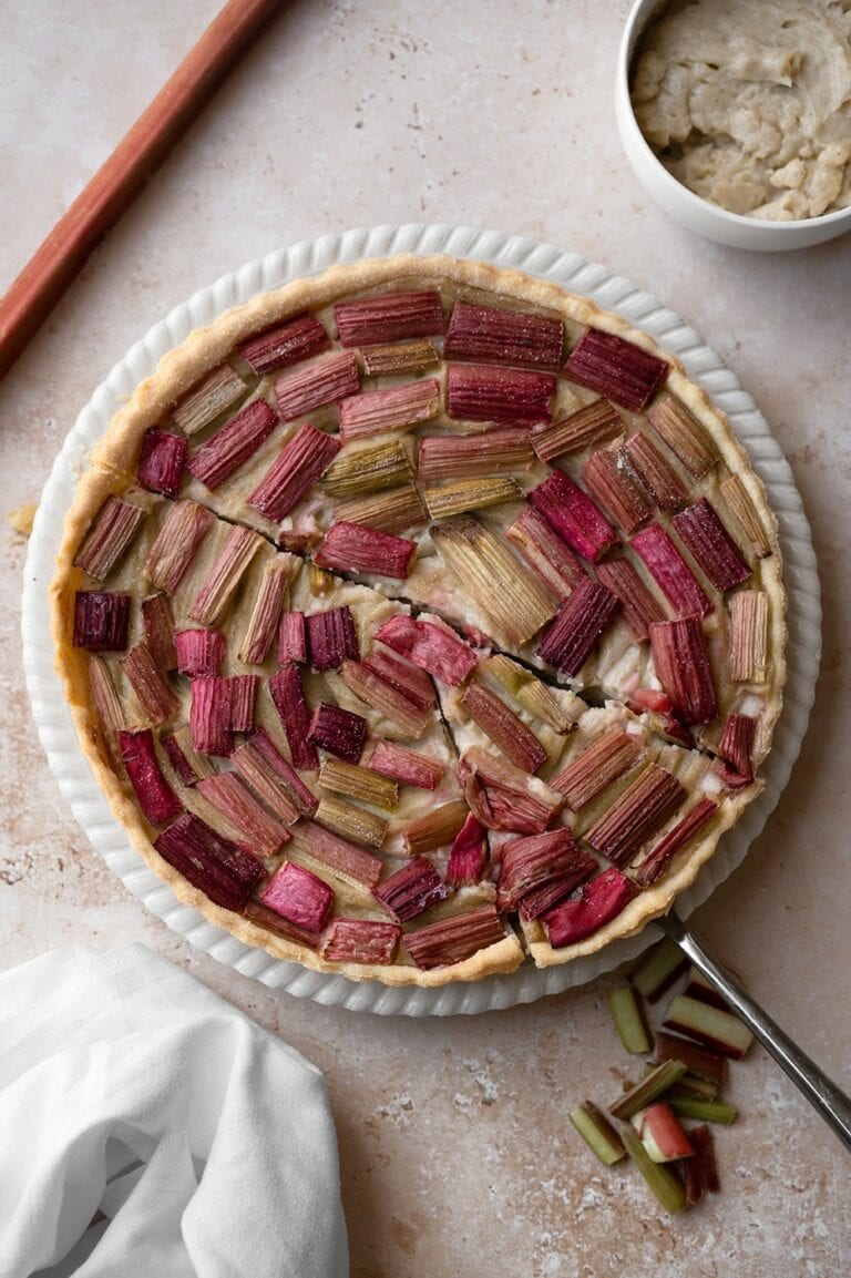 Tarte à la rhubarbe vegan - Healthy Alie